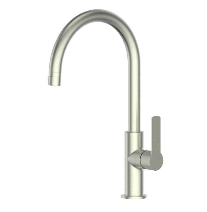 Buy Online Astro II Gooseneck Sink Mixer - Brushed Nickel in Melbourne