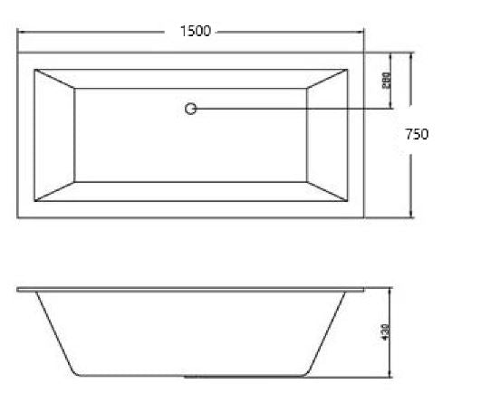 Buy Online Mila 1500 Inset Bath in Melbourne